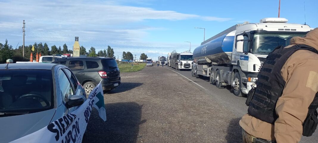 SAO: el corte de ruta de UPCN formó varios kilómetros de vehículos